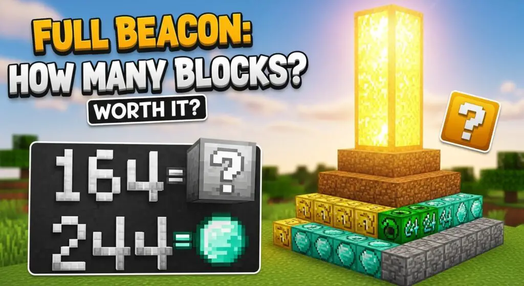 How Many Blocks for a Full Beacon in Minecraft
